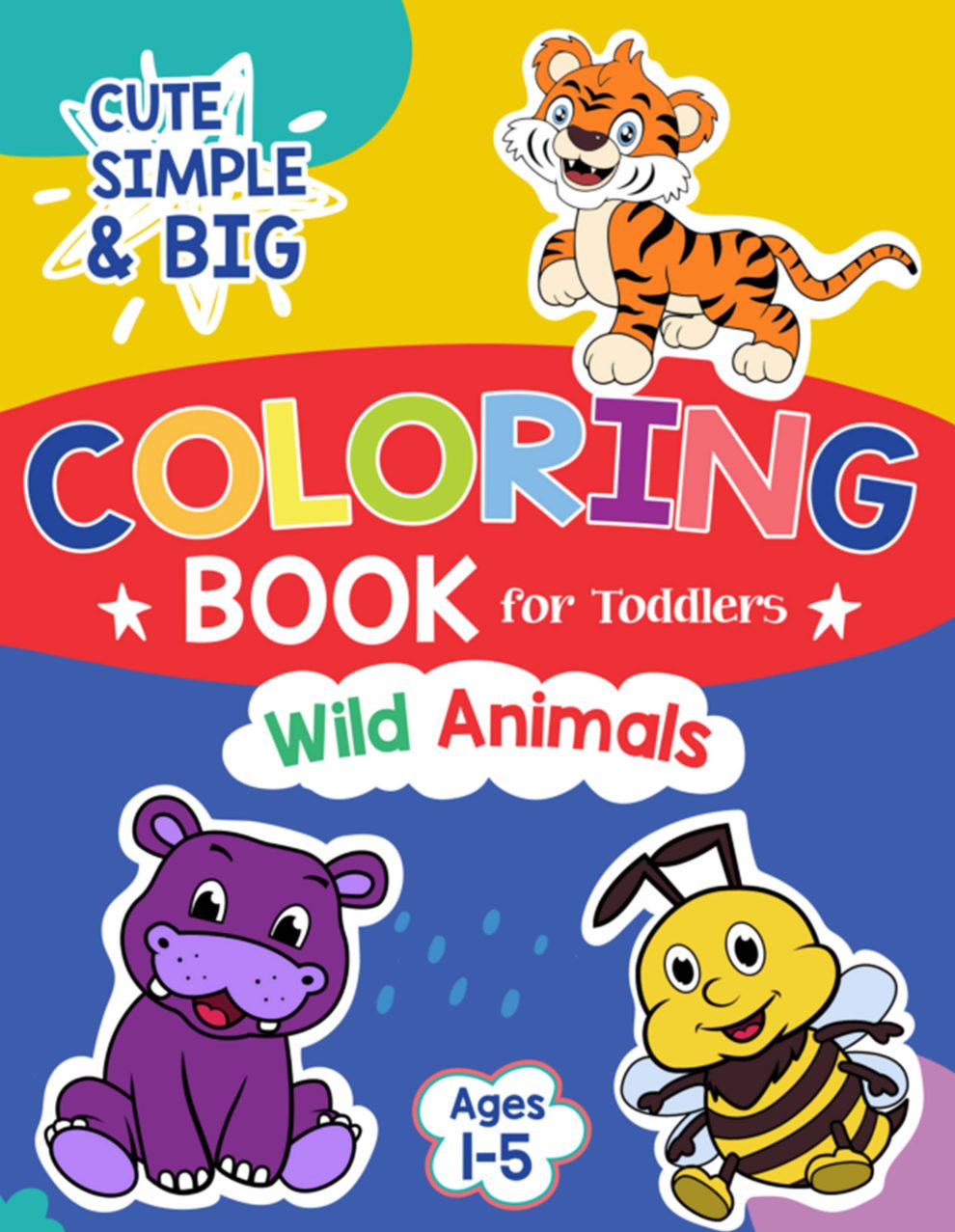 Jungle Animals Coloring Book for Kids - GN Press: Unleashing Creativity ...